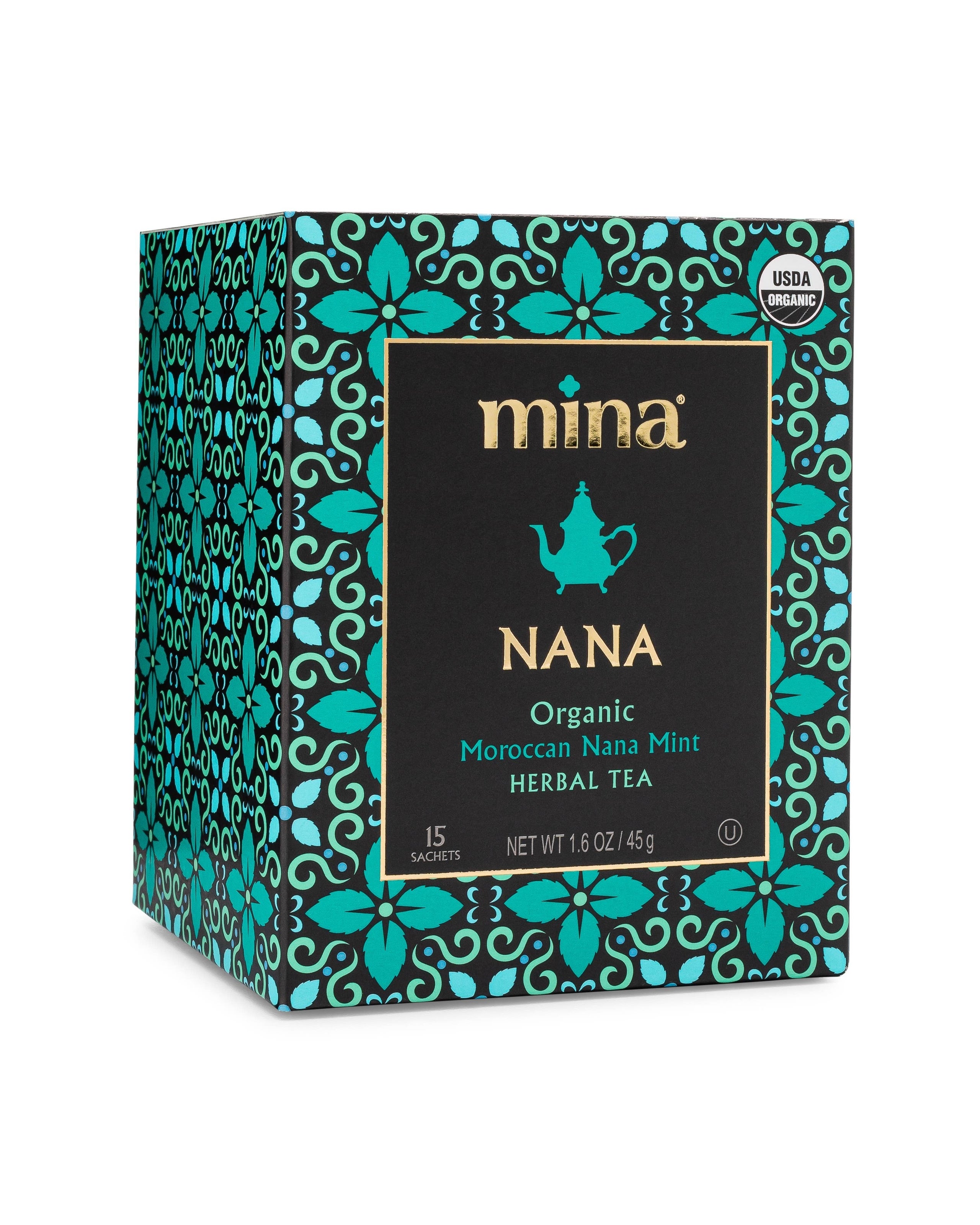 Nana Organic Moroccan Nana Mint Herbal Tea 15 ct | Fresh Mediterranean ...